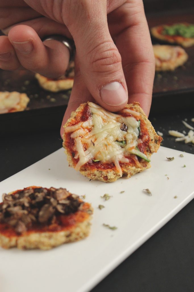 Mini Cauliflower Crust Pizza Bites - The Fitchen