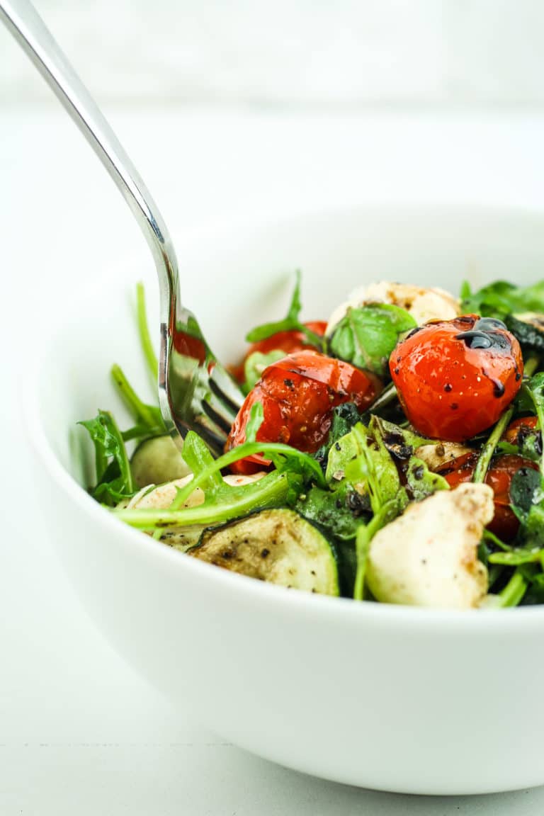 Grilled Zucchini Caprese Salad from The Fitchen